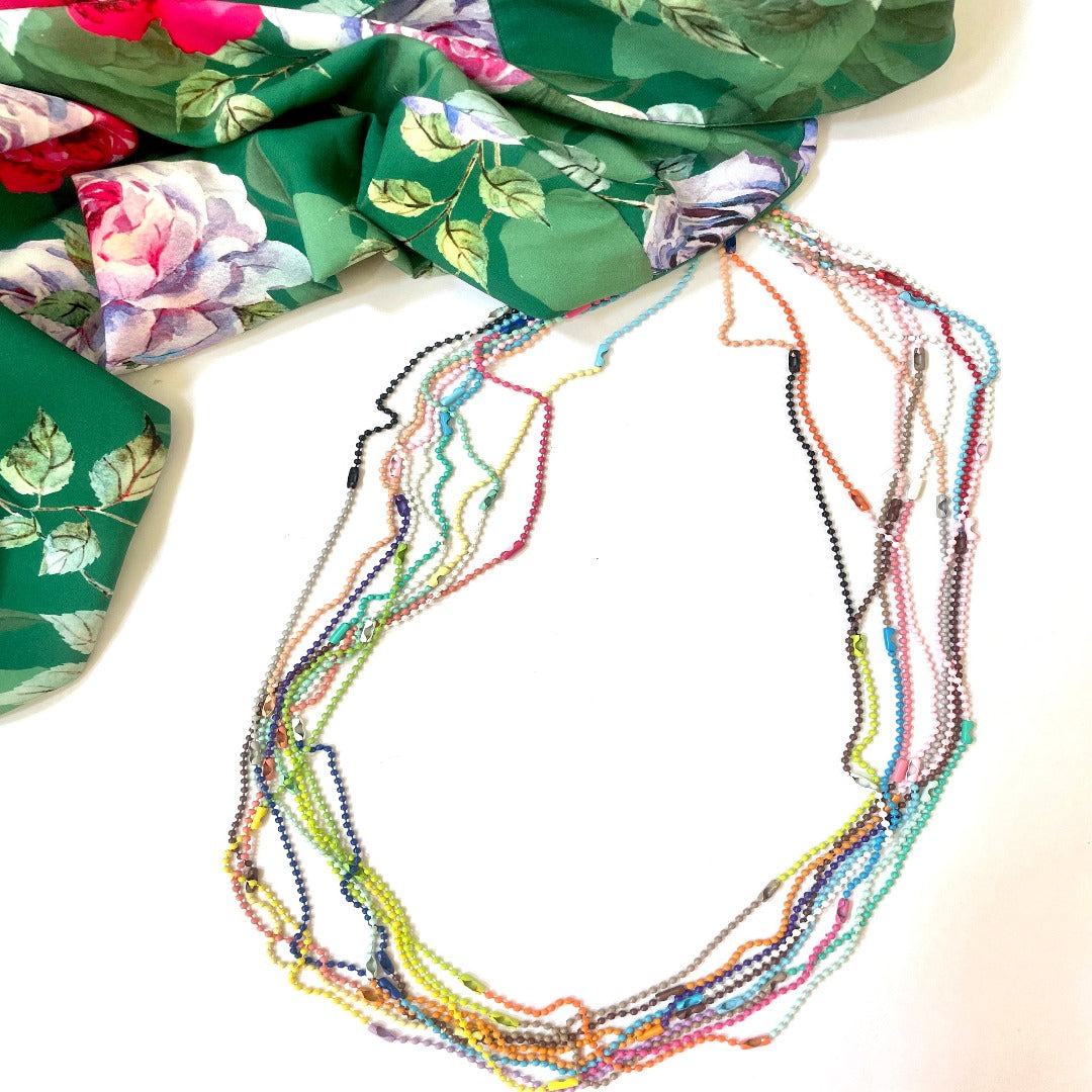 JEWELLERY - COLOURED CHAIN NECKLACES